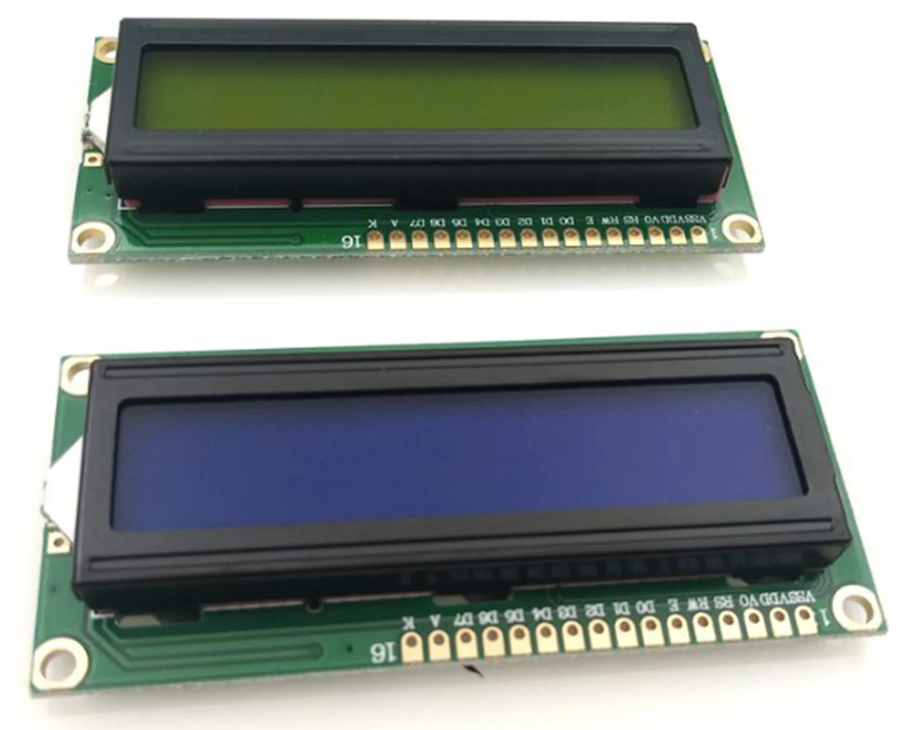 10PCS-LCD1602-Module-Blue-Yellow-Green-Screen-16x2-Character-LCD ...