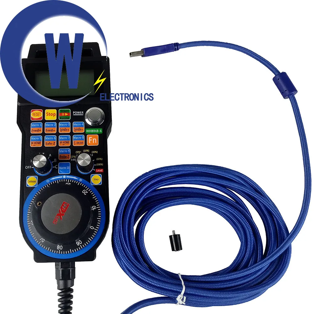 CNC Mach3 Wired MPG 4/6 Axis（Optional） Pendant Handwheel WHB04B For ...