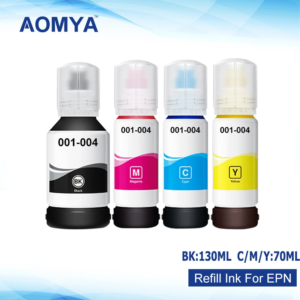 Aomya 4 Colors Refill Ink Kit Compatible For Epson L4156/4158/4165/4166 ...