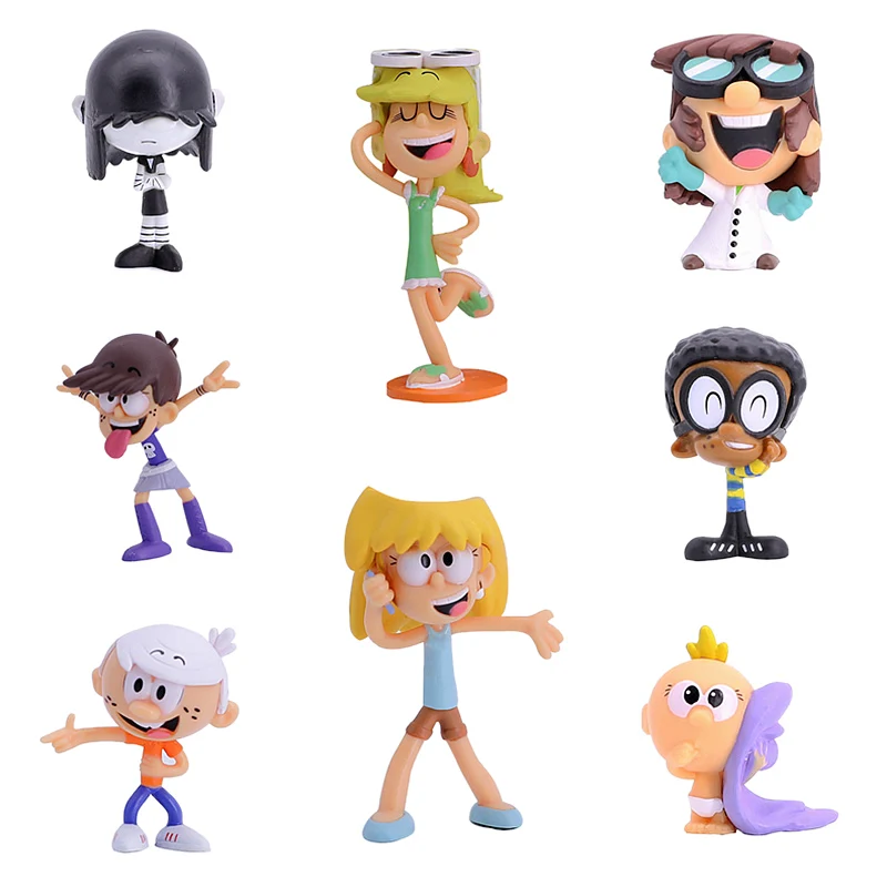 Loud House 8-Pack фигурка Линкольна Clyde Lori Lily Leni Lucy Lisa Luna ...