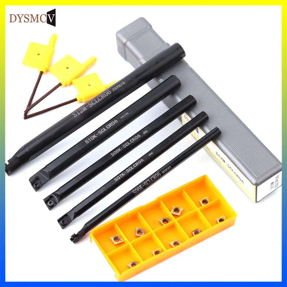 5PCS S12M SCLCR06 S06K / S07K / S08K / S10K 95 degree spiral turning tool holder boring bar ...