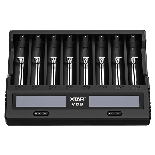 XTAR 18650 Battery Charger VC8=VC4+VC4SL QC3.0 Type C Fast Charger ...