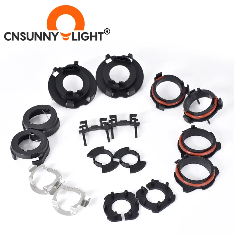 2PCS H7 H1 LED Headlight Bulb Base Retainer Holder Socket Headlamp ...