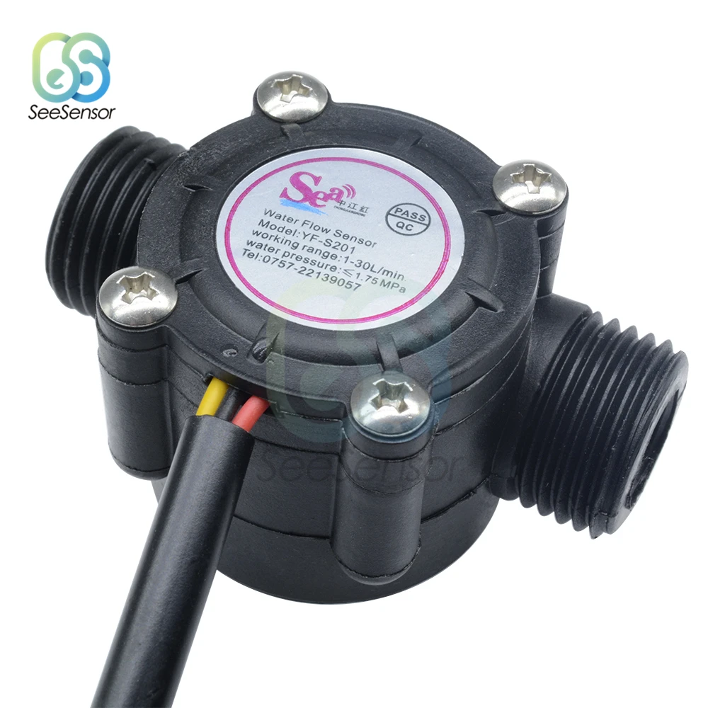 DC-5V-18V-Water-Flow-Sensor-Flowmeter-Hall-Flow-Sensor-Water-Control ...