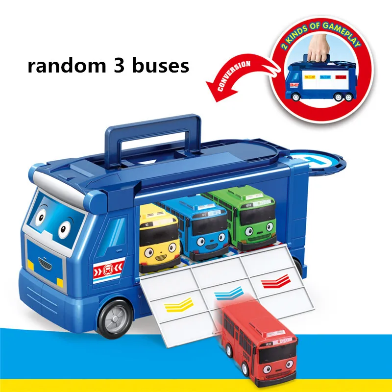 Tayo Little Bus Toys | Baby Parking Garage | Gas Station Model | Bus ...