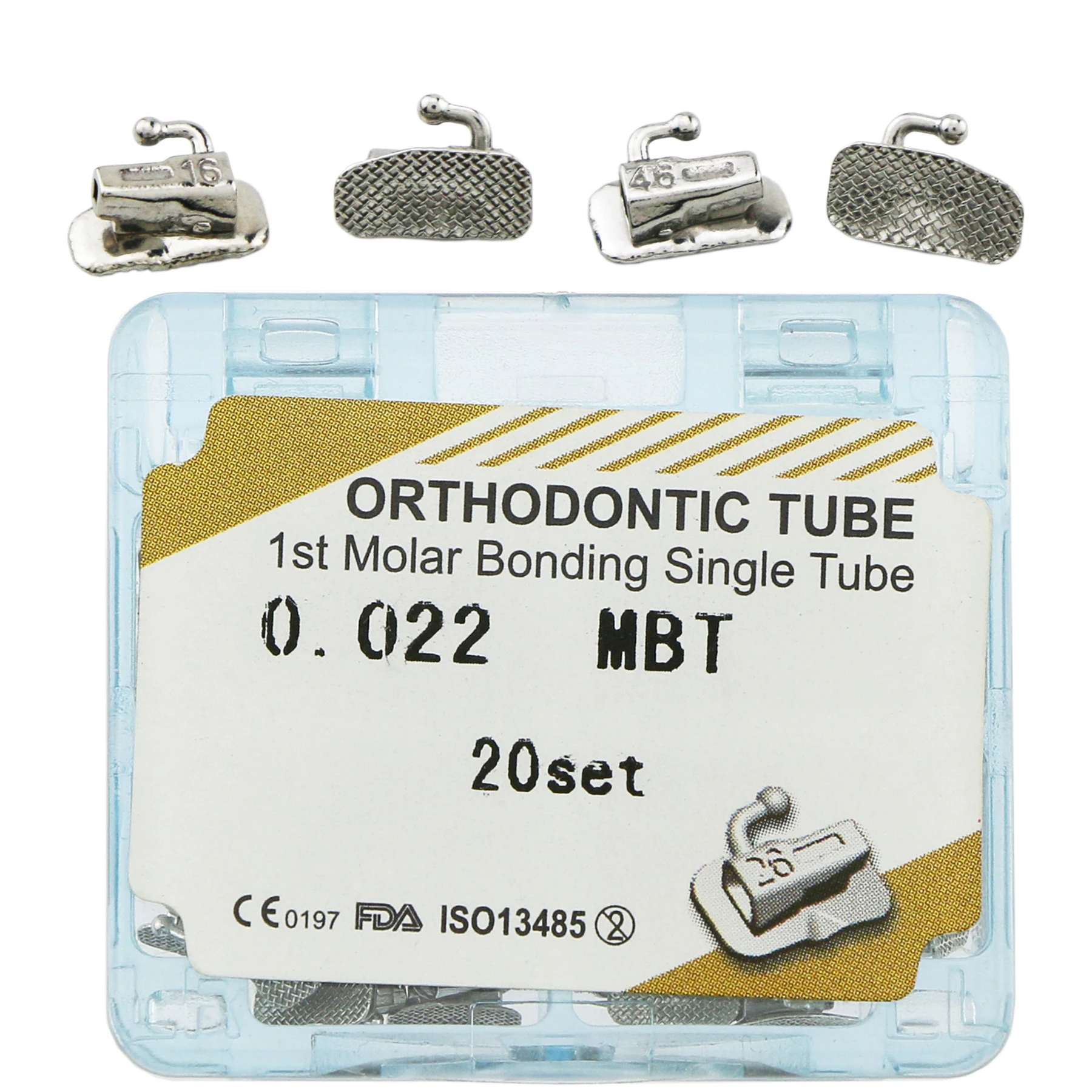 Dental Orthodontic Non Conv Bondable Buccal Tubes MBT 0.022 1st Molar ...