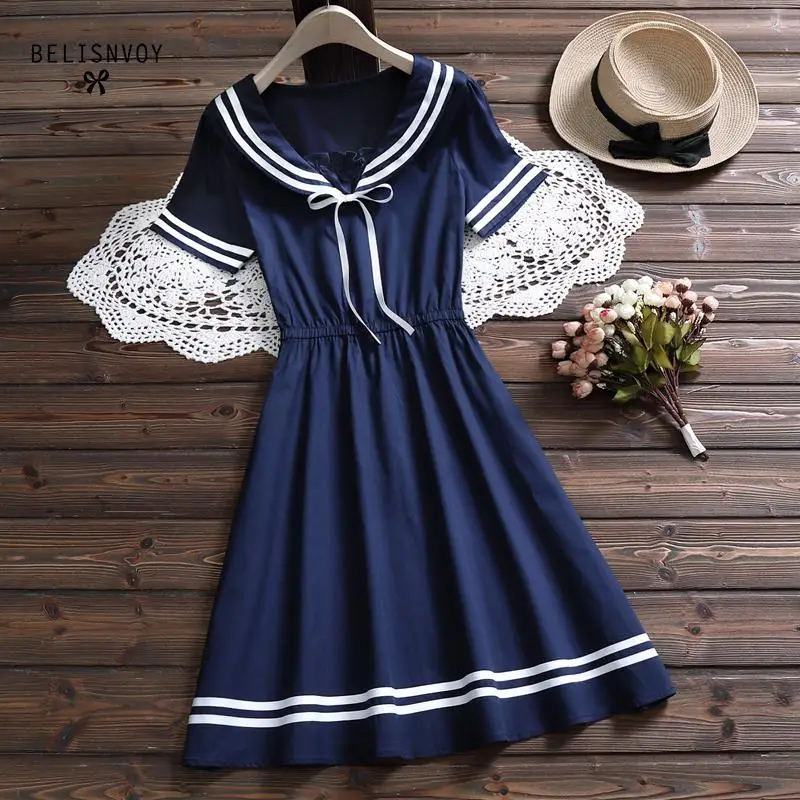Sailor Style Dresses Women | Sailor Girl Dress Women | Sailor Collar ...