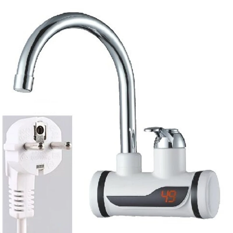 Bd3000w,digital Display Instant Hot Water Tap,tankless Electric Faucet,kitchen Faucet Water ...