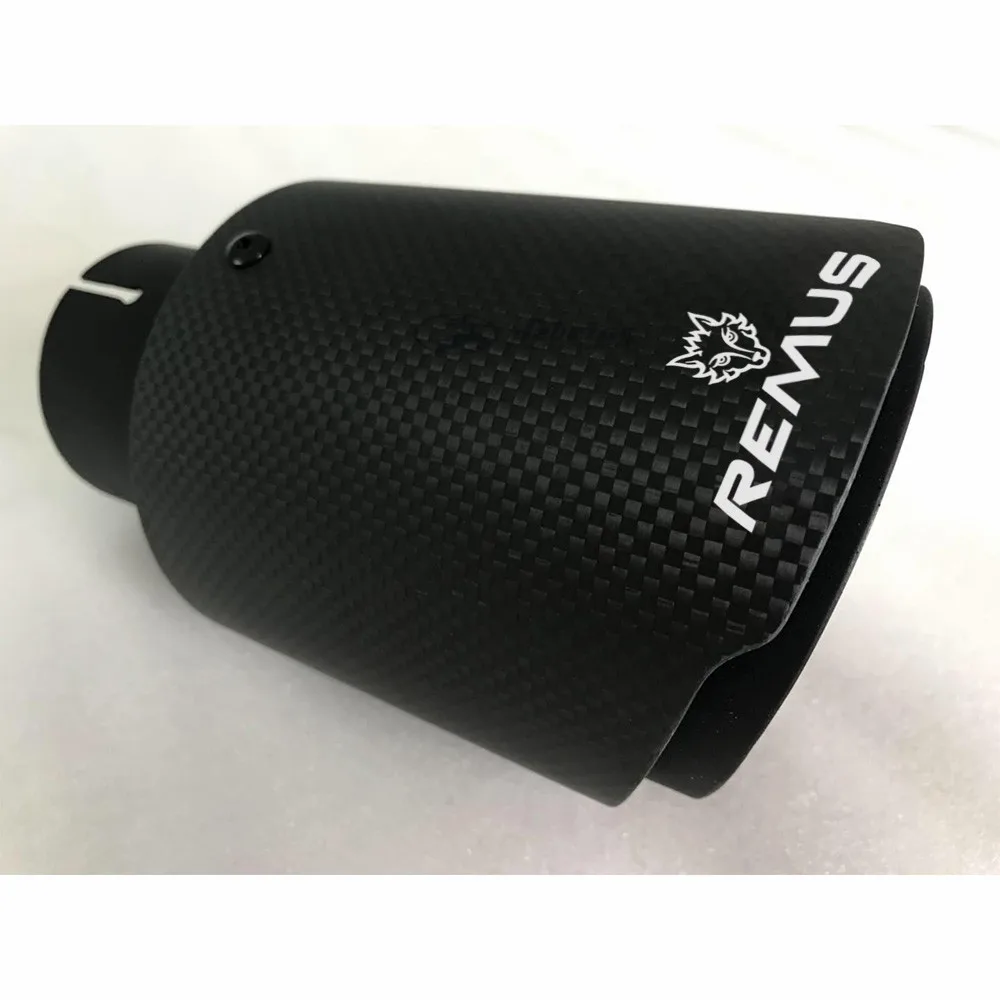 Matt Black Pipe Carbon Fiber REMUS FOR Stainless steel Universal ...