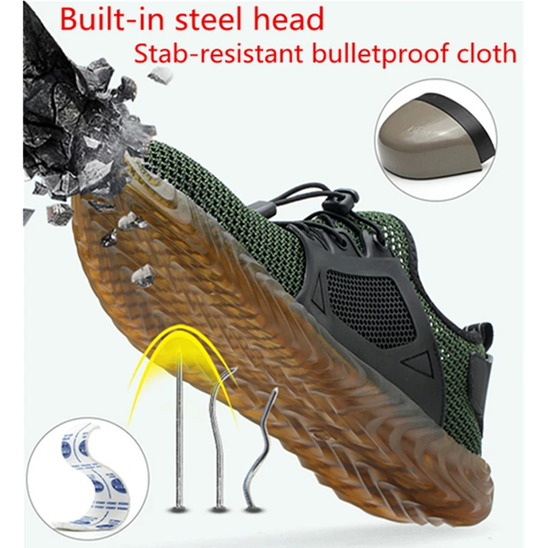 Indestructible Ryder Shoes Men Women Steel Toe Air Safety Shoes ...