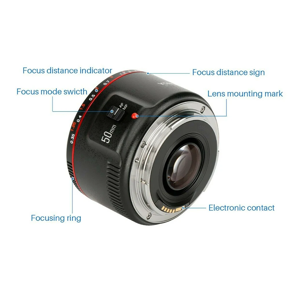 50mm F1.8 DSLR Camera Anti Glare Macro Studio Replacement Easy Operate ...