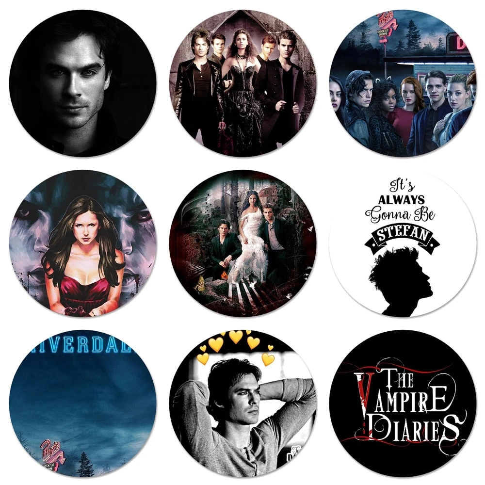The Vampire Diaries Icons Pins Badge Decoration Brooches Metal Badges ...