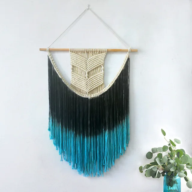Blue Macrame Wall Hanging | Macrame-design.com