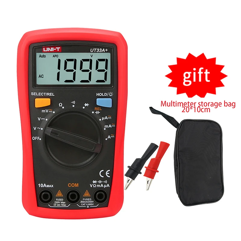 Uni-t Ut33a+ Ut33b+ Ut33c+ Ut33d+ Palm Size Digital Multimeter With ...