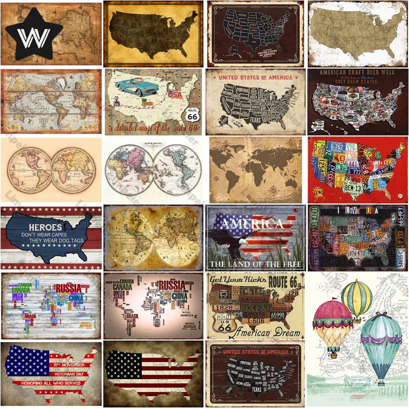 Metal Sign Tin Plate | World Metal Plate | Plaques Signs - Metal Sign ...