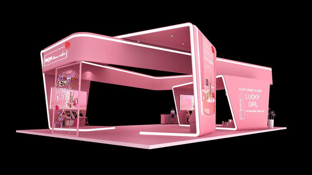 Some Samples Of Cosmetics Makeup Booth 3d Rendering Design Drawing ...
