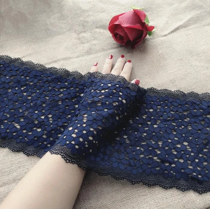 1 Meter Stretch Lace Trims Navy Blue Lace Ribbon For Clothing ...