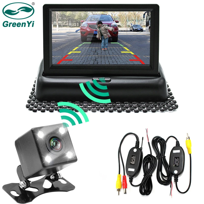 Greenyi Wifi Wireless Rear View Camera Vehicle Folding Foldable Monitor ...