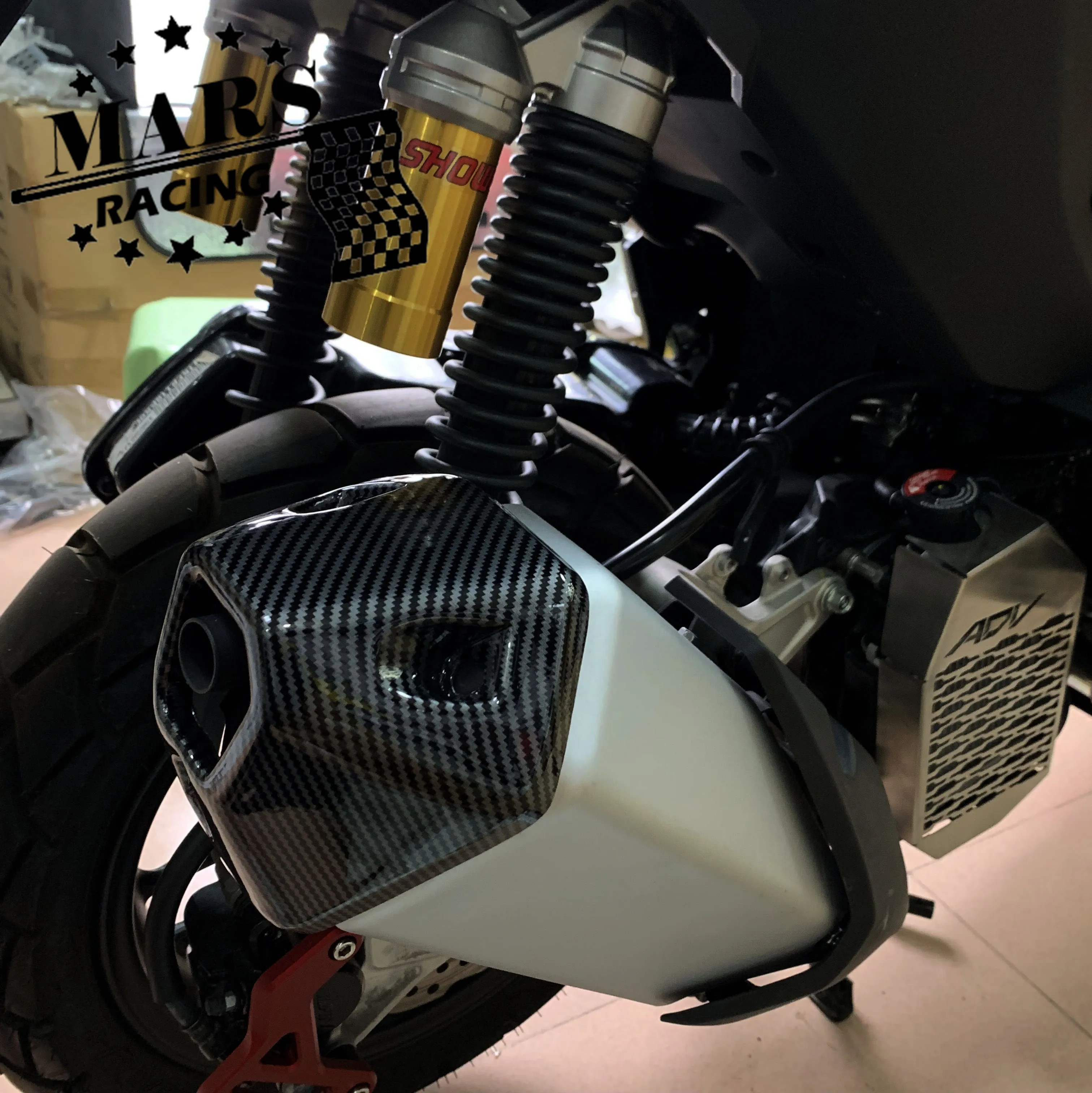 Motorcycle-Accessories-Exhaust-Pipe-Decorative-Cover-Carbon-fiber ...