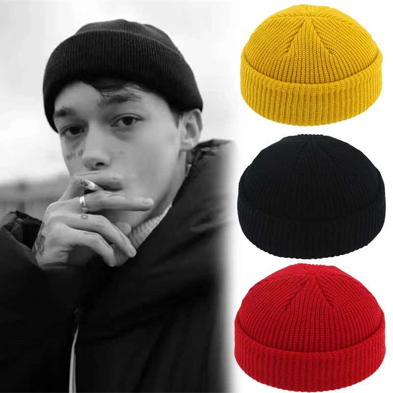 Hip-Hop-Beanie-Knitted-Hat-Men-Skullcap-Women-Winter-Warm-Brimless ...