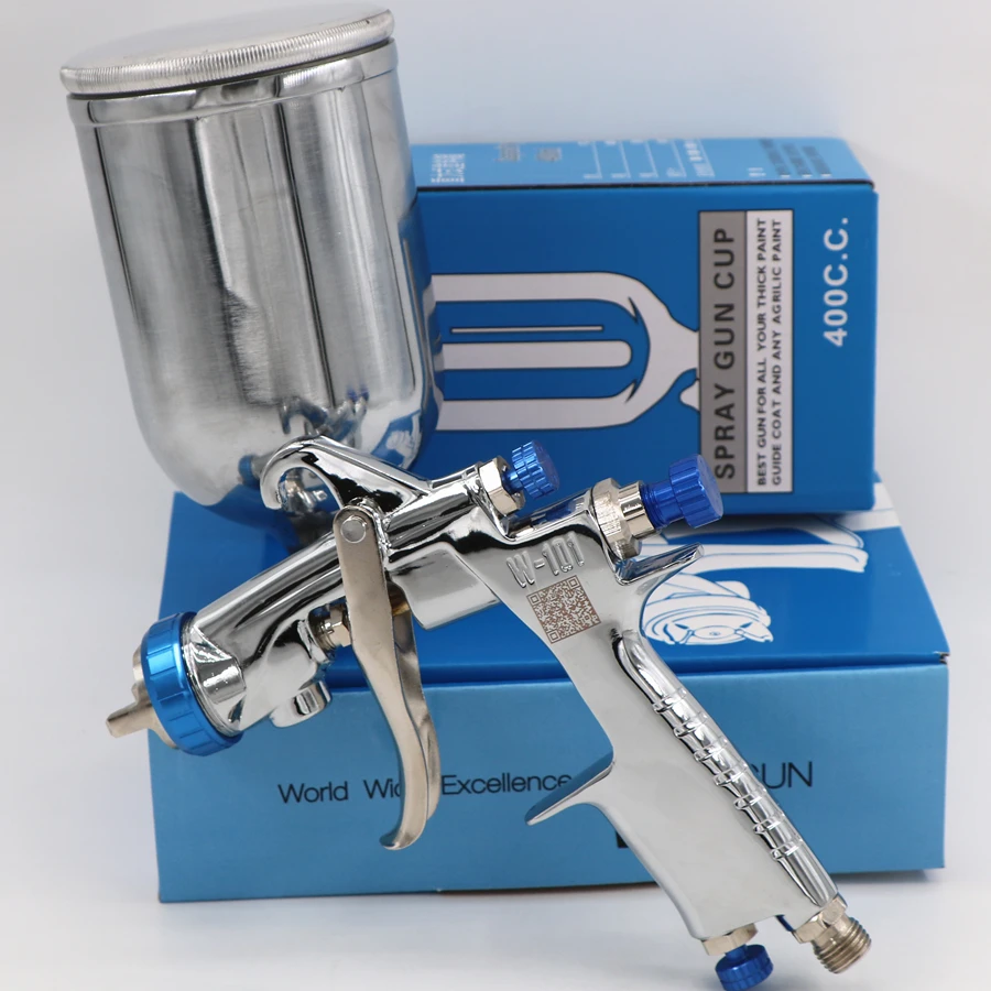 Japan Quality W101 Hvlp Spray Gun 400cc Metal Plastic Pot Cup W-101 ...