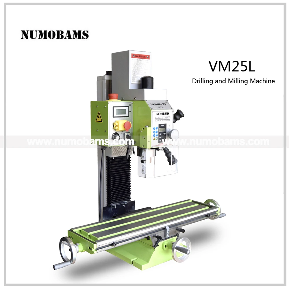 NUMOBAMS WM25V-Super Vertical Column 1100W Motor Power Metal Milling ...