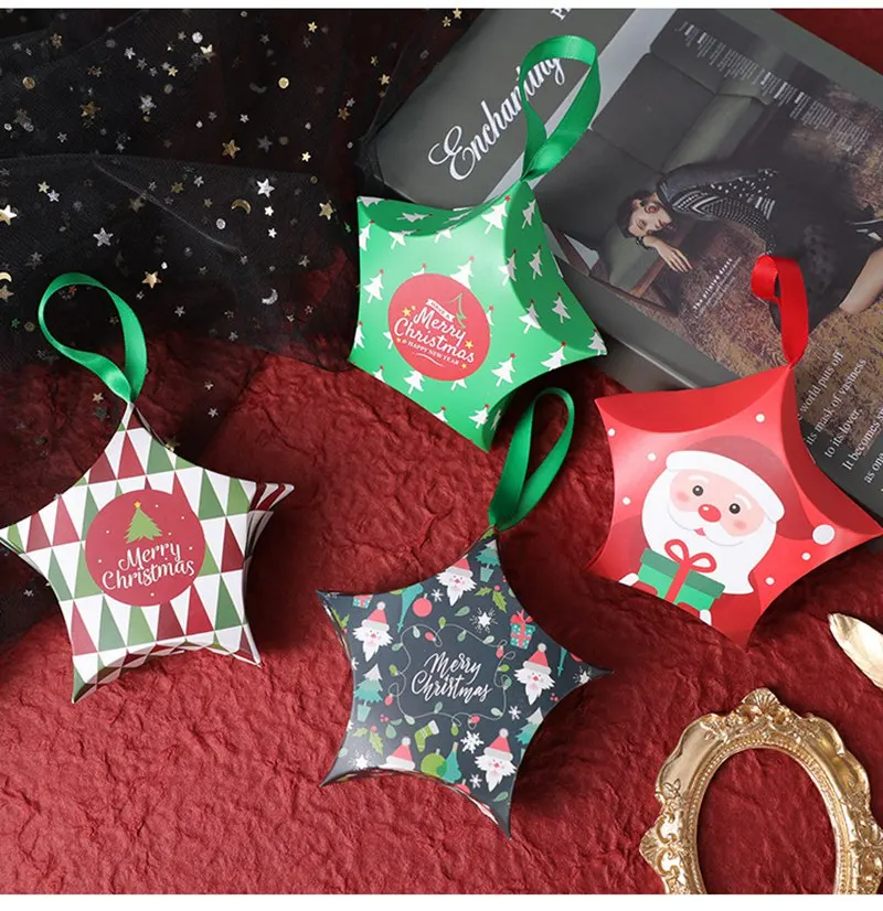 8pcs-Star-Shape-Christmas-Gift-Boxes-Snowman-Gifts-Bag-Santa-Claus ...
