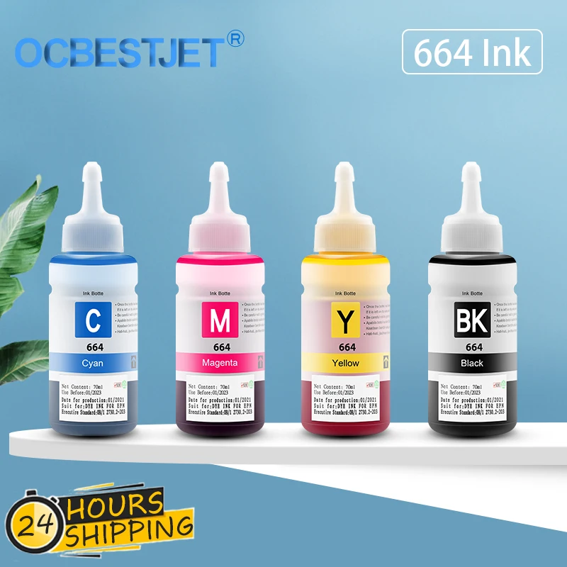 Tinta-de-tinte-664-para-impresora-Epson-L120-L132-L210-L310-L365-L380 ...