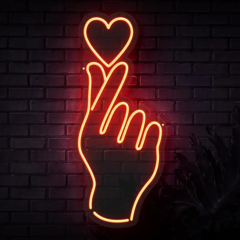 Neon Love Sign Hand