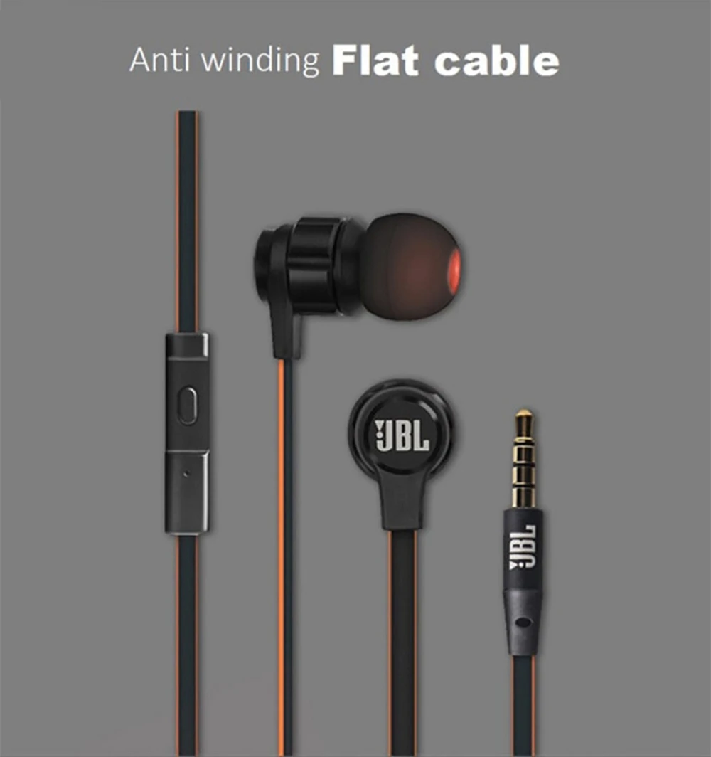 JBL Original T180A Wired Headphones 3.5mm Gaming Headset Sports ...