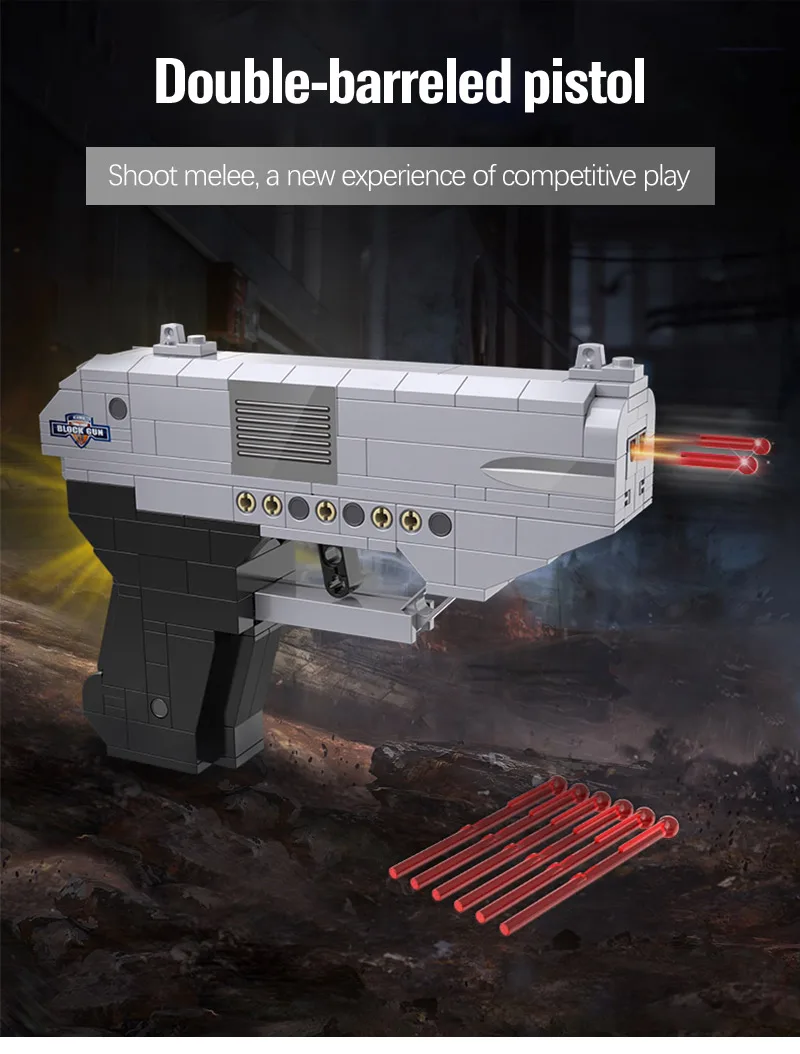 Cada Double-Barreled Pistol Technical Gun - Building Toys