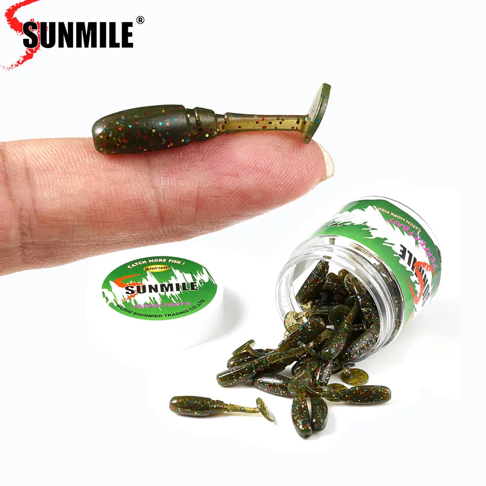 SUNMILE-Fishing-Lure-Fish-Shrimp-Smell-Soft-Worm-30pcs-1g-4cm-Rock-Lure ...