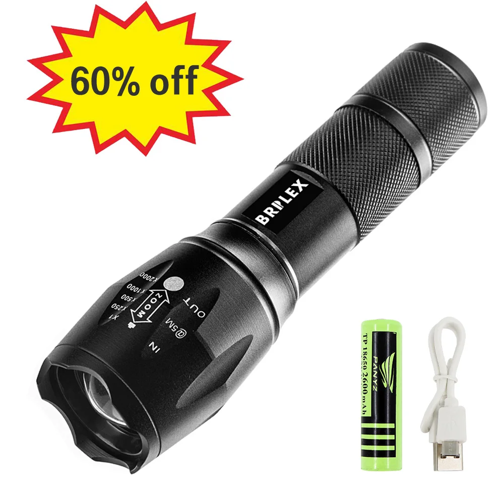 BRILEX Torches LED Tactical Flashlights High Lumen Portable Flashlight ...