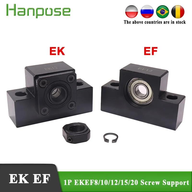 Unidad de Soporte EK8 EF8 EK10 EF10 EK12 EF12 EK15 EK15 EK20 EF20 para husillo de bolas SFU1204 ...