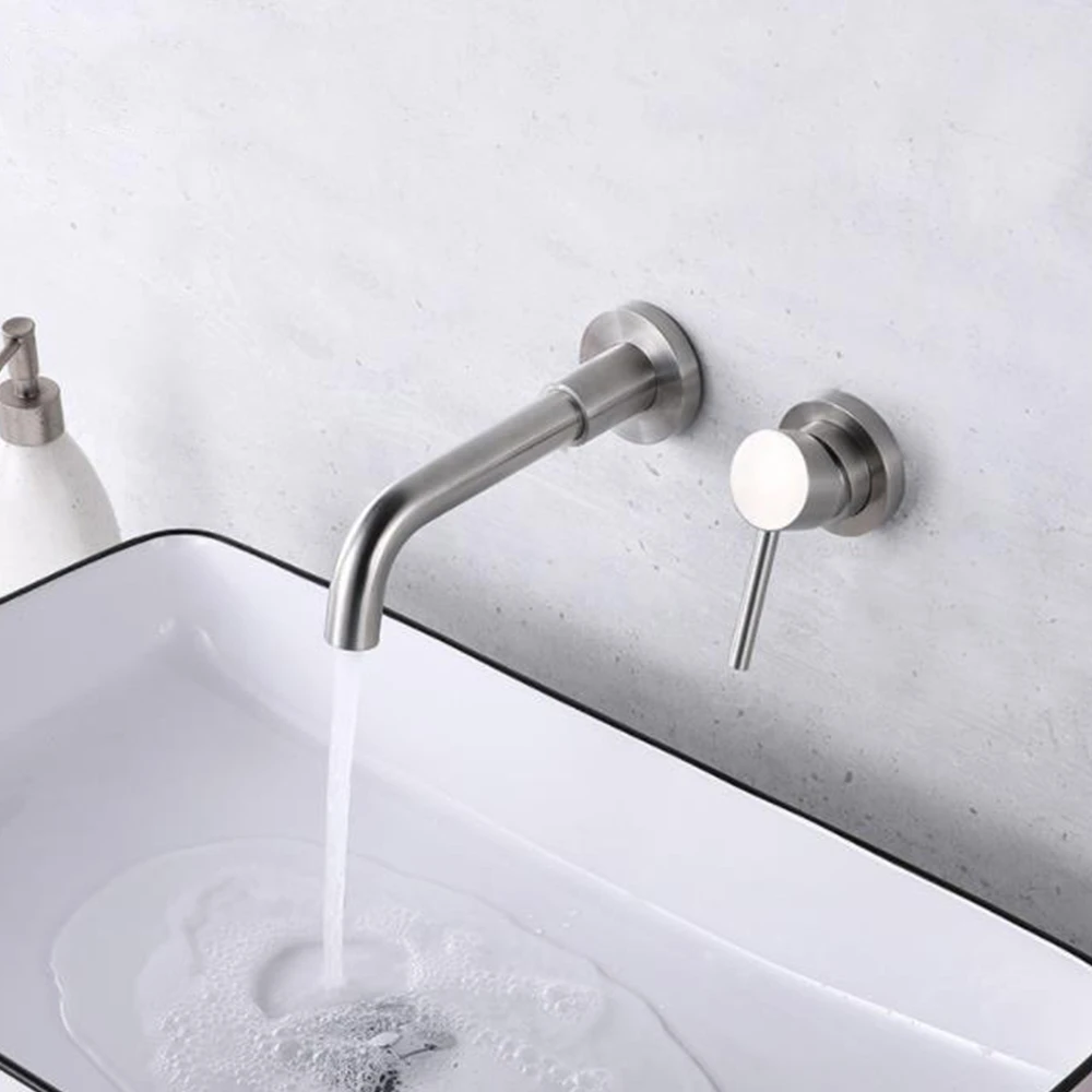 Bathroom Wall Mounted Concealed Faucet Taps Body 304 Stainless Steel ...
