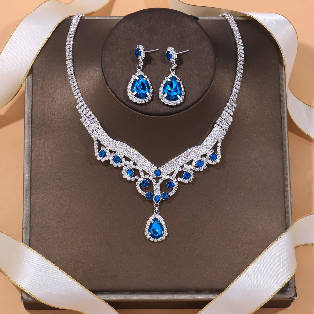 Stonefans Luxury Crystal Bridal Wedding Jewelry Sets for Women ...