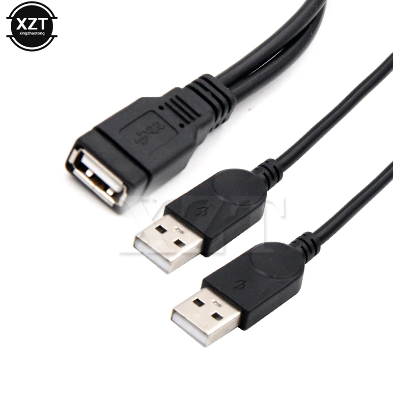 Cable de extensión de doble divisor USB 2,0 A 2, adaptador Dual USB ...