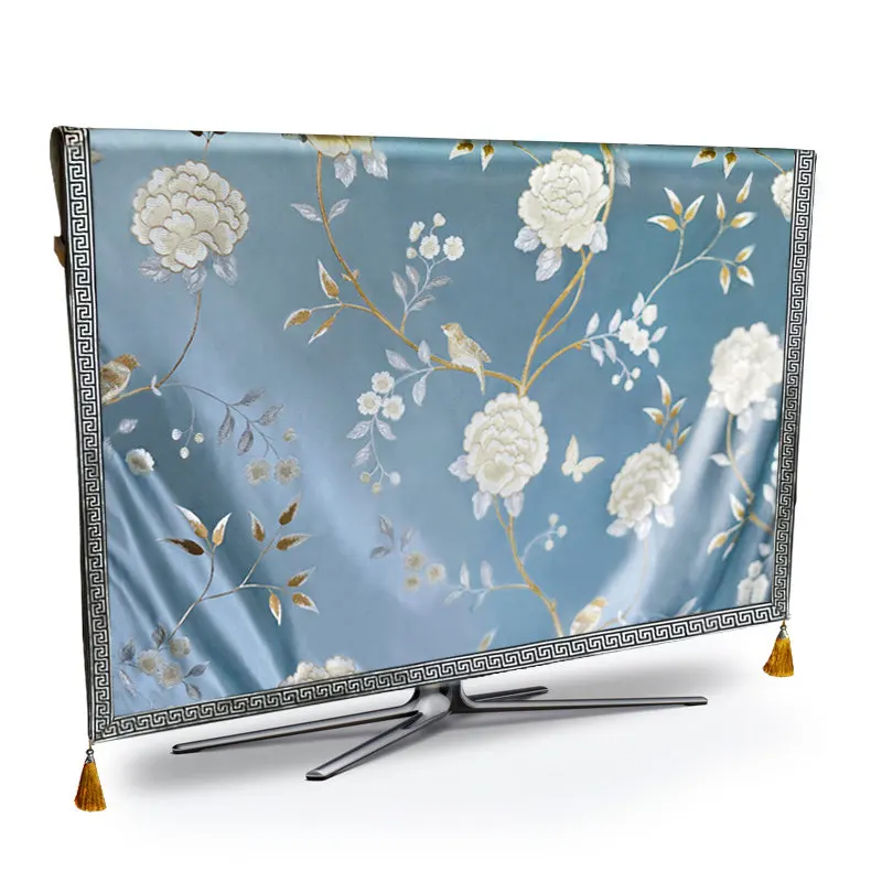 Luxury TV Dust Cover Flower Weatherproof Dust-proof Protect LCD LED ...