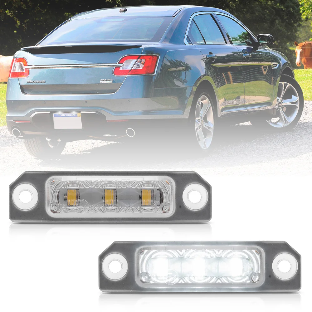 2pc LED License Number Plate Light For Ford Focus MK2 Flex Taurus ...
