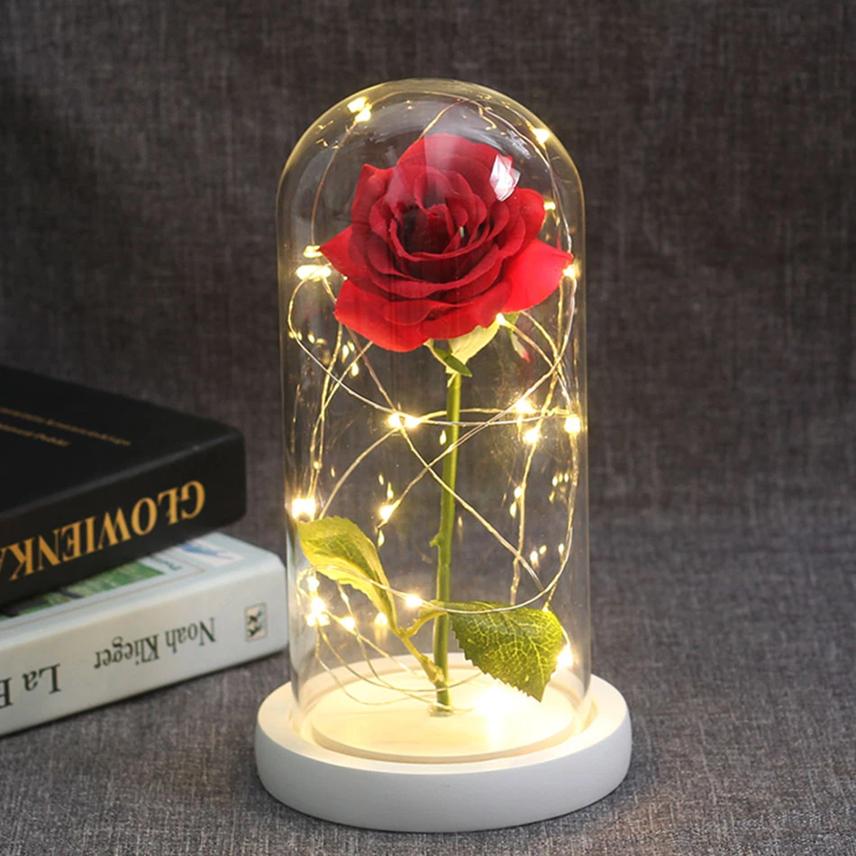 Beautiful-Eternal-Rose-Eternelle-LED-Light-Beauty-And-The-Beast-Rose-In ...