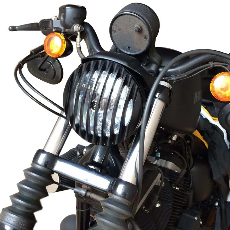 Aluminum-Motorcycle-Headlight-Grill-CNC-Cover-For-Harley-Davidson ...