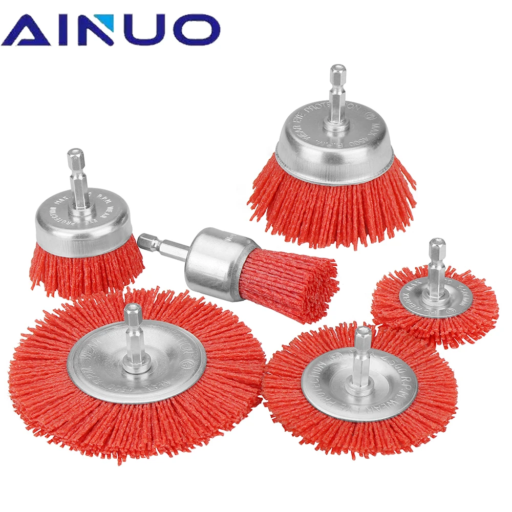Döntő Csiszoló Acélhuzalkefe Fejpolírozó Nylon Csésze Kefe Fa Polírozó ...