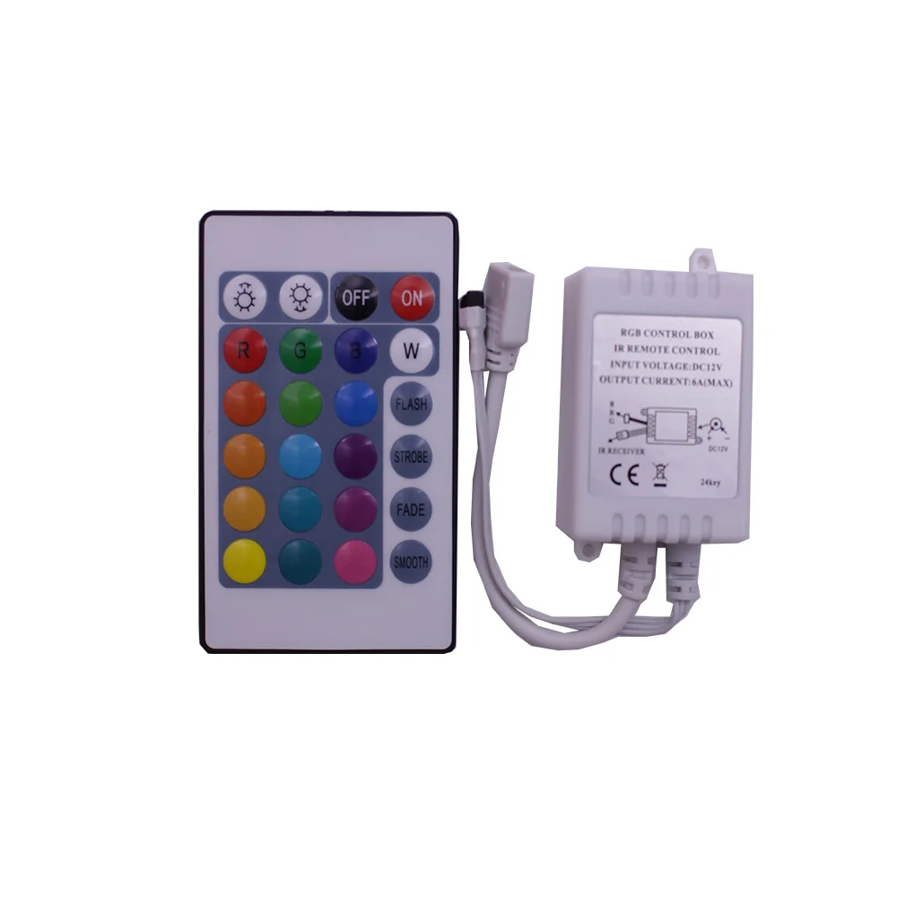 12V-24-Key-Wireless-led-IR-Remote-Controller-For-3528-5050-RGB-LED ...
