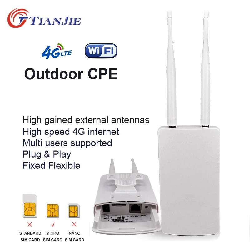 Tianjie Cpe905 Outerdoor Waterproof 150mbps Smart 4g Router Home ...