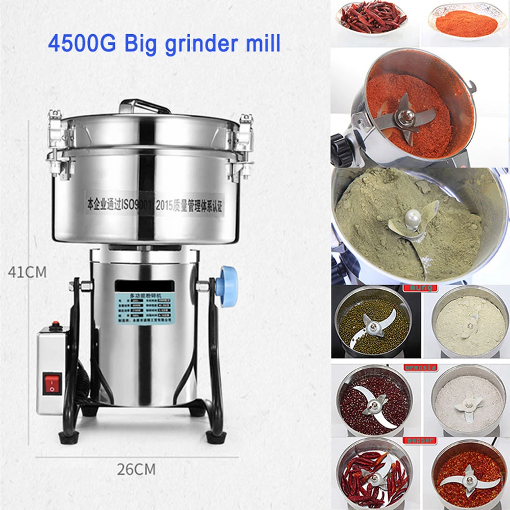 4500g Stainless Steel Electric Food Mill Grinder 220v 110v Herb/spices ...