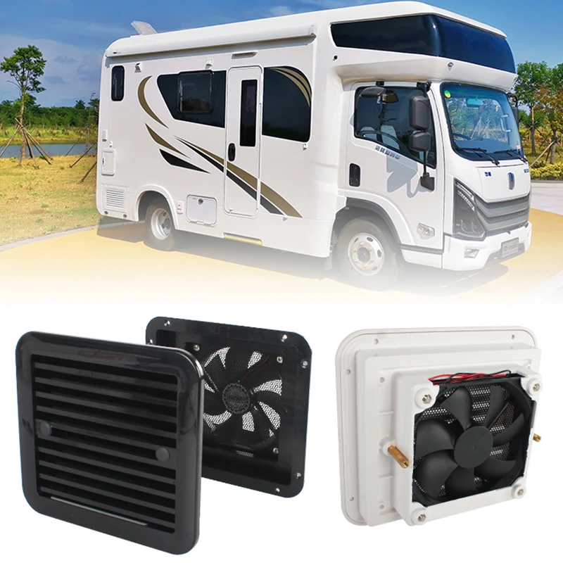 12v 4w Fridge Vent With Fan For Rv Trailer Caravan Side Air Strong Wind ...
