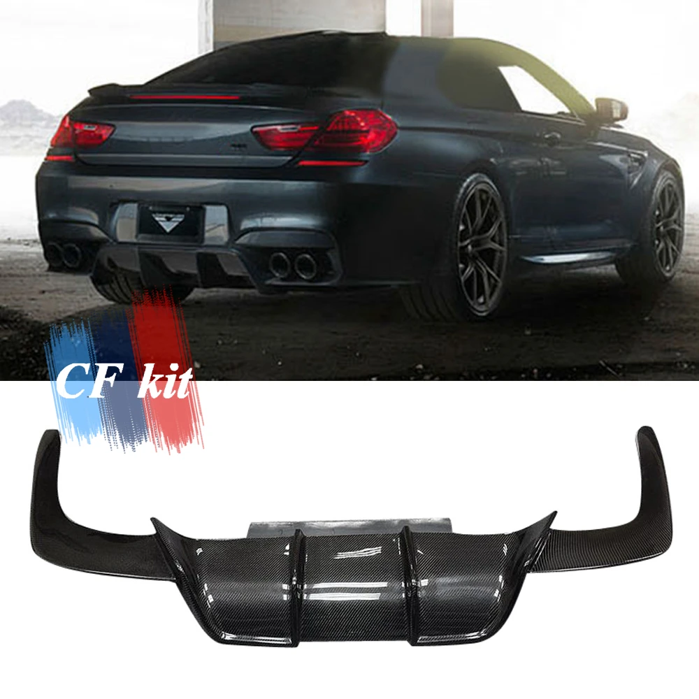 CF-Kit-Carbon-Fiber-Rear-Bumper-Lip-Diffuser-For-BMW-F06-F12-F13-M6-M ...