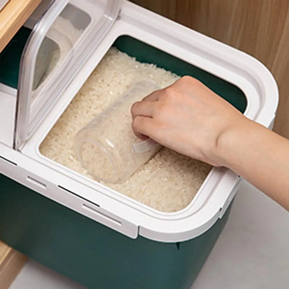 Dropshipping-10-KG-Kitchen-Cereal-Storage-Rice-Box-Wheeled-Design-High ...