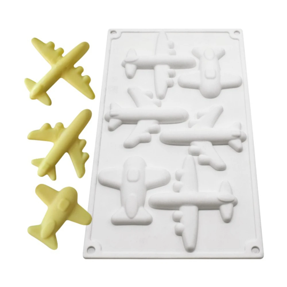 6 Cavity Airplane Shape Chocolate Mold 3d Airplane Mousse Cake Mold ...