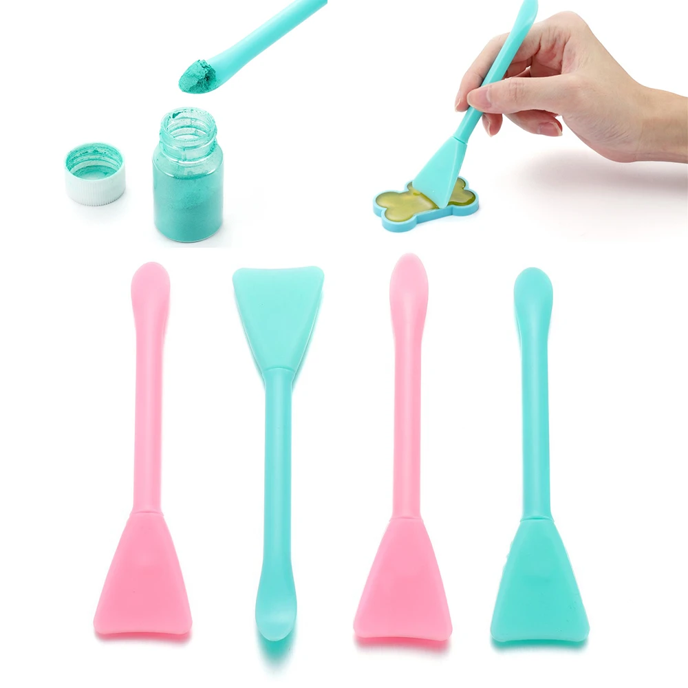 2/5pcs Multifunction Stirring Brush Soft Silicone Brush Powder Spoon ...